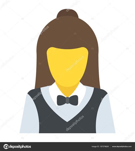 Lady Who Serves Hotel Waitress Stock Vector Image By ©vectorspoint
