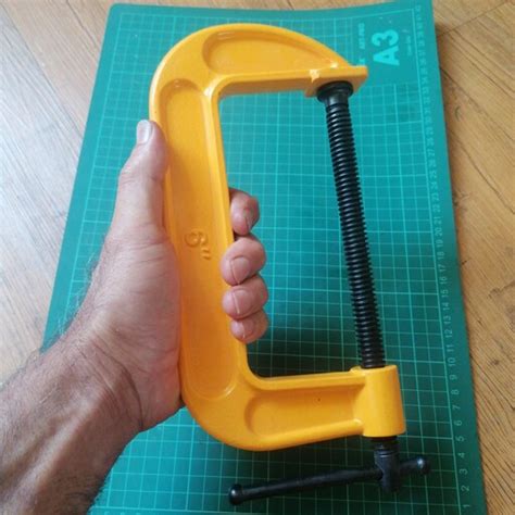 خرید و قیمت گیره کلمپ سی 6 اینچ حرفه ای چدنی بدون سرب و مستحکم ابزار