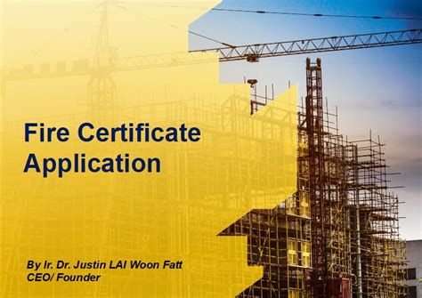 Fire Certificate Application Fire Certificate Application