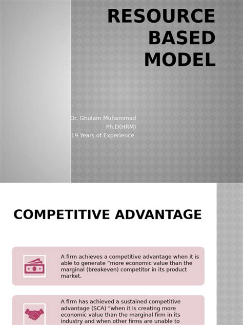 Resource Based View Theory Pdf Competitive Advantage Resource