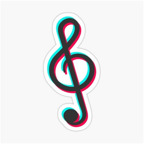 Tiktok Music Sign Black Tik Tok Fan Sticker For Sale By