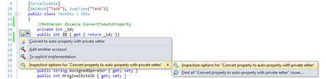 C How To Disable Resharper Converttoautoproperty Warning For