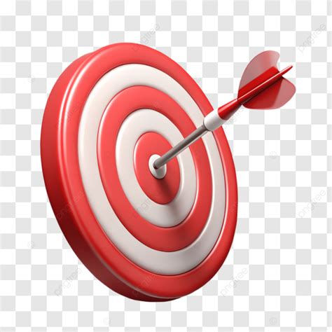 3d Dart Hitting On Target At The Center Dart Target Center Png