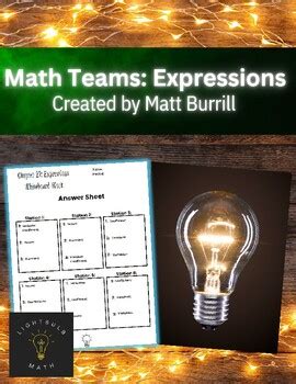 Math Teams Expressions Identify Terms Variables Coefficients And