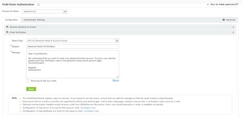 User Identity Verification In Adselfservice Plus During Reset Passwordunlock Account