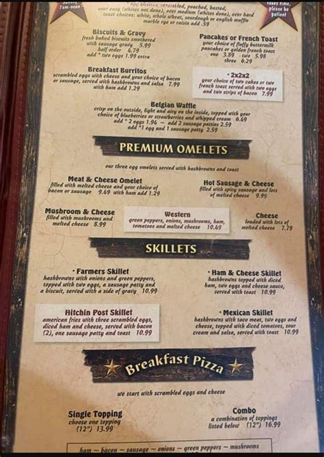 Menu At Hitchin Post Bar And Grill Bevington 201 Warren Ave