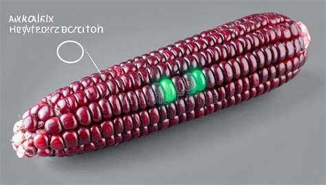 Genetic Engineering Concept Modified Purple Corn Stock Illustration