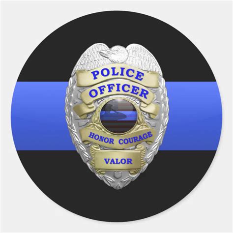 Thin Blue Line Badge Sticker Zazzle