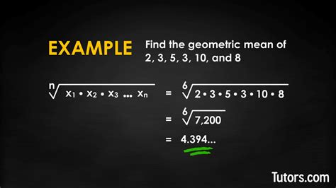 Geometric Mean Video How To Find Formula And Definition
