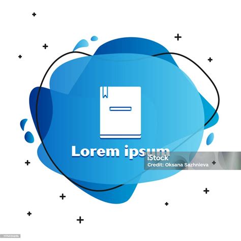 흰색 배경에 격리된 흰색 전자 필기장 아이콘입니다 나선형 메모장 아이콘입니다 학교 노트북 쓰기 패드 학교 일기 액체 모양의 추상 배너입니다 벡터 일러스트레이션 개념에 대한