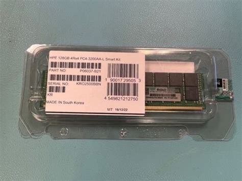 Lot Of 2 Hp P06037 B21 128gb Ddr4 Lrdimm Server Memory 2x 128gb