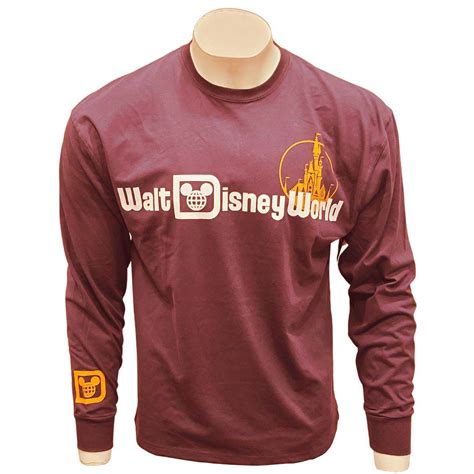 Disney Adult Shirt Walt Disney World Castle Long Sleeve Navy