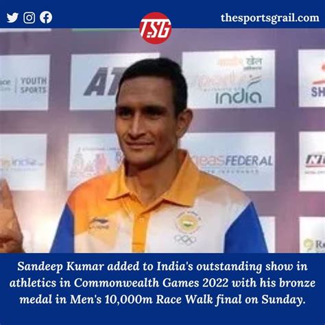 Cwg 2022 Sandeep Kumar Wins Bronze In Mens 10000m Race Walk Day
