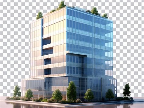 Edifício De Escritórios Moderno Png Psd Premium