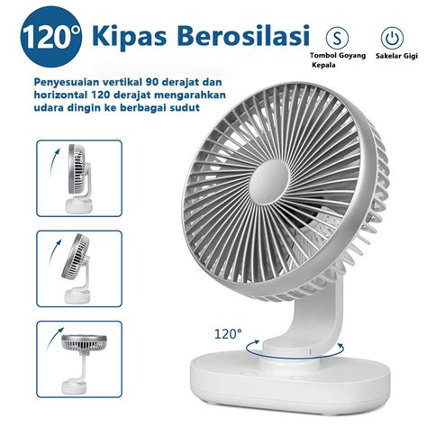Jual Kecepatan Kipas Mini USB MAh Clip Mini Fan Rotating Kipas Angin Meja Mini Jepit