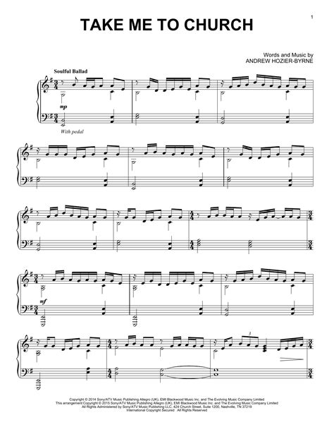 Take Me To Church Sheet Music Direct
