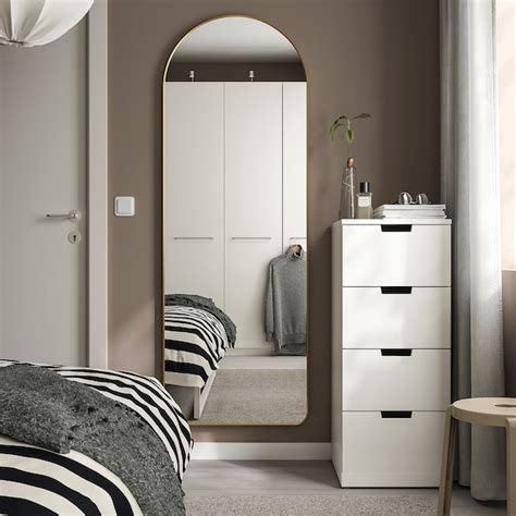 Lindbyn Mirror Gold Colour 60x170 Cm Ikea