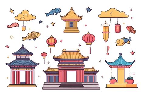 일러스트레이션 플래트 라인 아트 스타일 프리미엄 Ai 생성 벡터