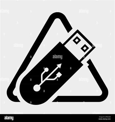 Do Not Use Flash Drive Symbol Sign Isolate On White Backgroundvector Illustration Stock Vector