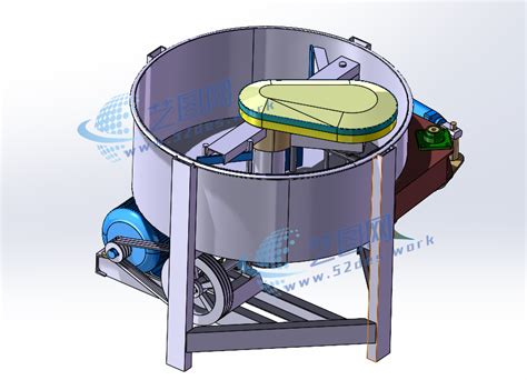小型混凝土搅拌器solidworks通用版本三维模型设计c21653 艺图网