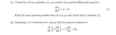 solved a a function of two variables u x y satisfies the