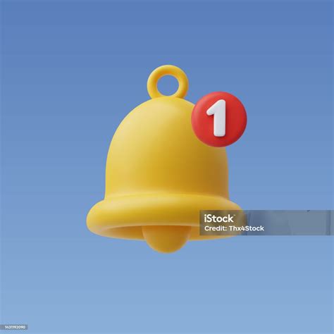 3d 벡터 알림 옐로우 벨 소셜 미디어 알림 개념 벨에 대한 스톡 벡터 아트 및 기타 이미지 벨 0명 3차원 형태 Istock