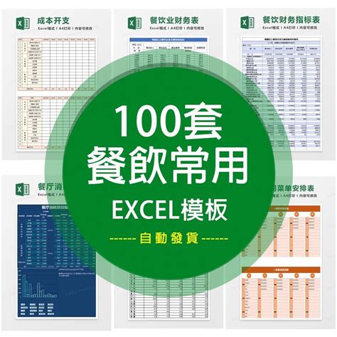 【excel模板】 餐飲常用excel表格記賬考勤模板開餐飲店經營收支利潤成本分析 電子模板 蝦皮購物
