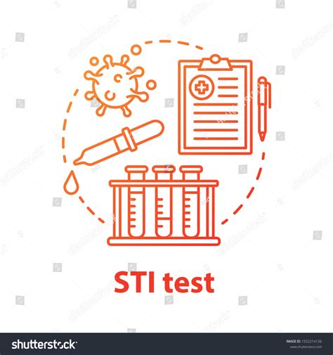 Sti Test Red Concept Icon Safe Stock Vector Royalty Free