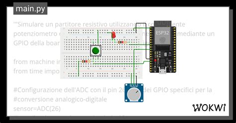 Esercizio 2 Potenziometro E Led Wokwi Esp32 Stm32 Arduino Simulator