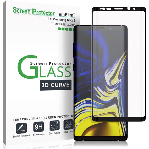 Galaxy Note 9 Screen Protector Amfilm Full Cover 3d Curved Tempered