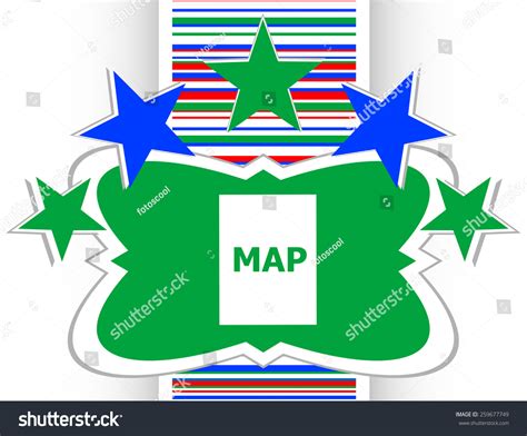 Map Icon Web Button With Map Stock Vector Illustration 259677749
