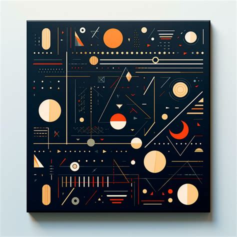 Abstract Geometric Pattern With Circles Lines And Dots Vector Illustration Ai Generated