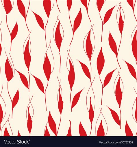 Abstract Decorative Plants Seamless Pattern Vector Image