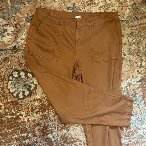 Burnt Orange Plus Size Safari Utility Pants Depop