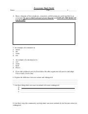 Ecosystems Study Guide Pdf Ecosystems Study Guide Name Date 1