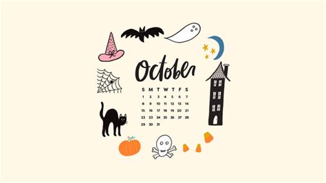 Cute October Calendar Wallpaper 2025 Calendars