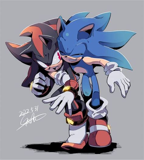 Shadow Y Sonic Sonadow Sonic Sonic The Hedgehog Hedgehog Art