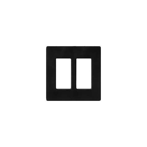 Lutron Diva Sc Midnight Black Double Gang Wallplate 73067 Lamps Plus