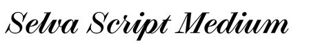 Selva Script Medium Font Webfont And Desktop Myfonts