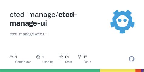 GitHub Etcd Manage Etcd Manage Ui Etcd Manage Web Ui