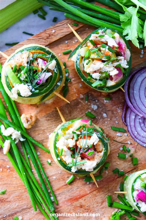 Easy Cucumber Roll Ups Recipe Organized Island