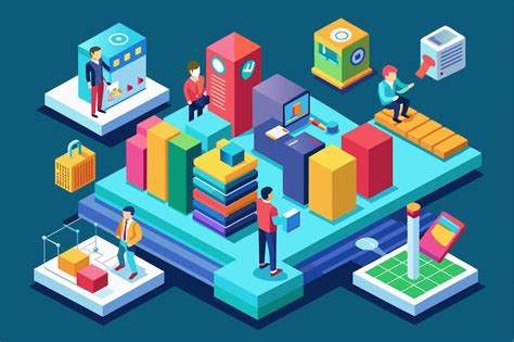 A Vibrant Isometric Layout Demonstrates The Comparison Of Different Methodologies In A Creative