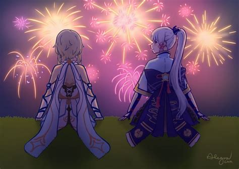 Lumine X Ayaka Fanart Fan Art Anime Art