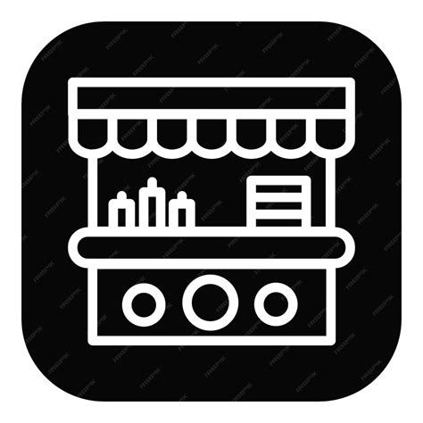 Premium Vector Vendor Stall Vector Illustration