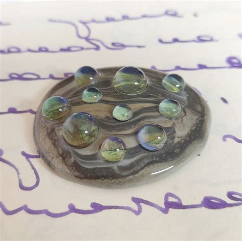 Rainbow Blobs Marsh Glass Handmade Lampwork Glass Cabochon Embroidery