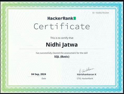 nidhi jatwa on linkedin sql certification learningjourney