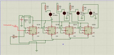 The Binary Up Counter Works With Function Generator In Simulation But