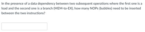 Solved Consider The 8 Stage In Order Pipeline Shown In The