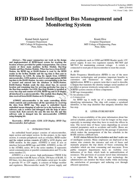bus management system using rfid pdf radio frequency identification