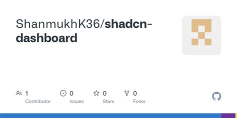 Github Shanmukhk36 Shadcn Dashboard